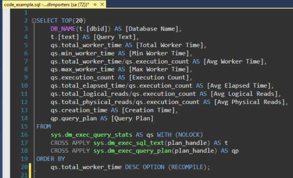Dark Theme para SQL Server Management Studio (SSMS) – Victor Barajas